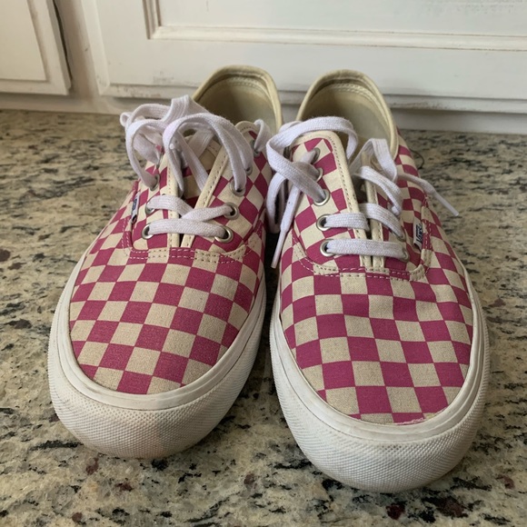 Vans | Shoes | Vans Checkered Print Colors Are Like A Raspberry Sherbet ...
